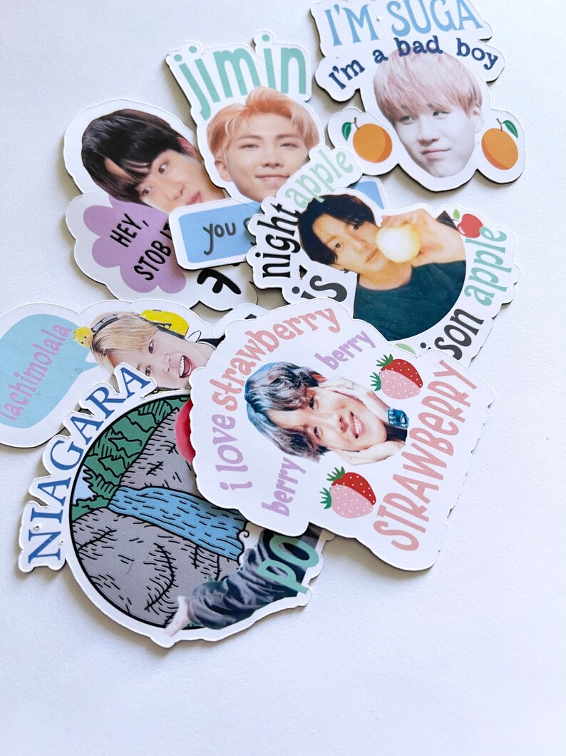 BTS SET Funny Iconic Lines Stickers Holographic - Etsy