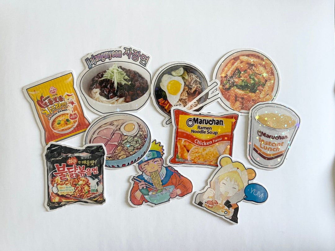 Random Holographic RAMEN STICKERS Cute Asian Food - Etsy