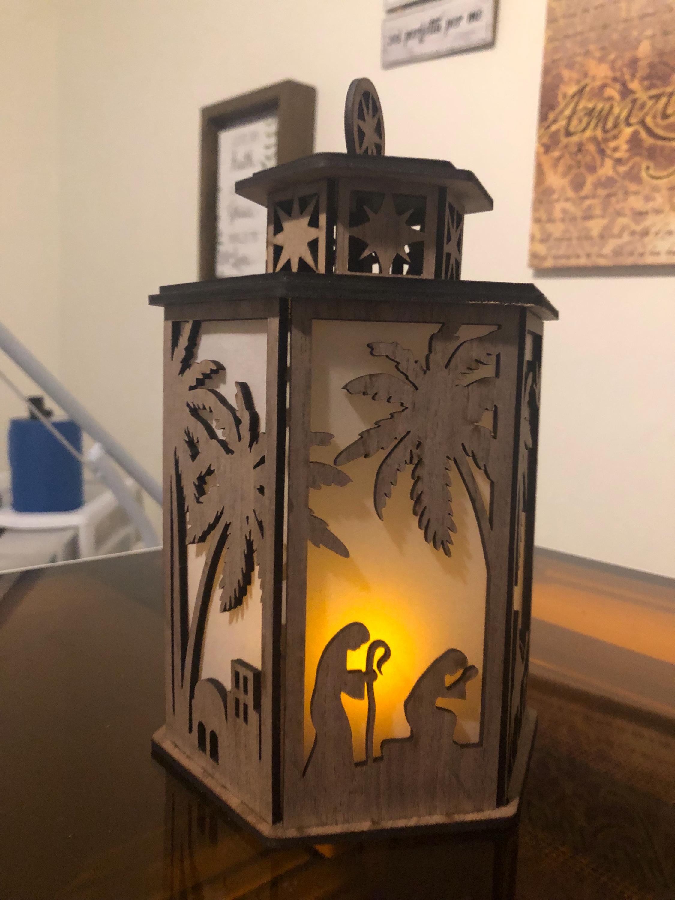 Wooden Nativity Lantern - Etsy