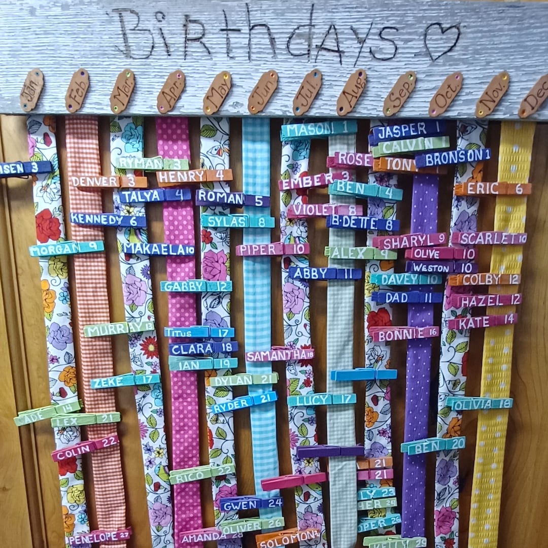 Perpetual Calendar Colorful Door Hanger - Etsy