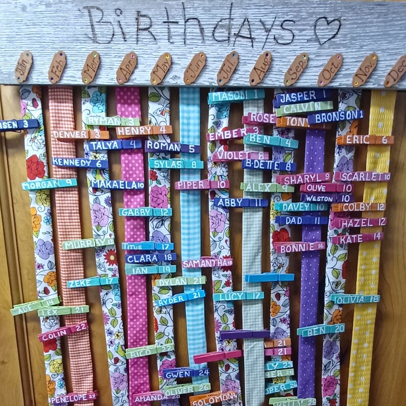 Perpetual Calendar - Colorful Door Hanger - Etsy