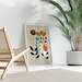 Boho Botanical Wall Art, Colorful Wall Art, Mid Century Modern Poster ...