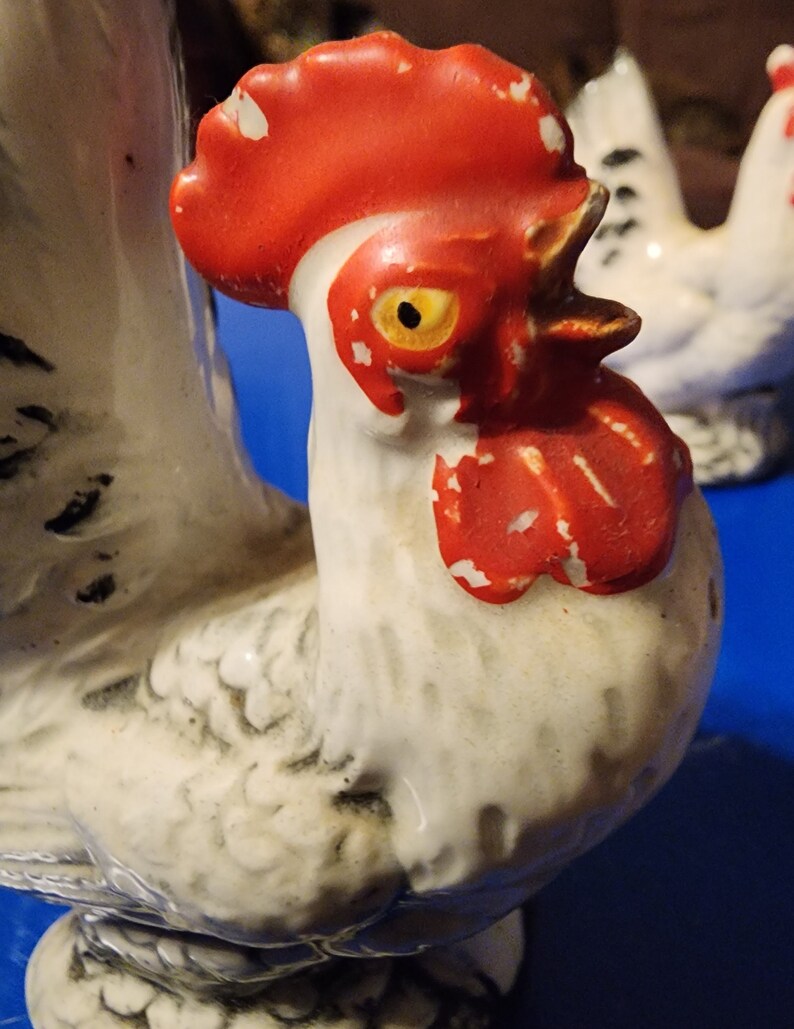 Vintage Black and White Chicken Shakers - Etsy