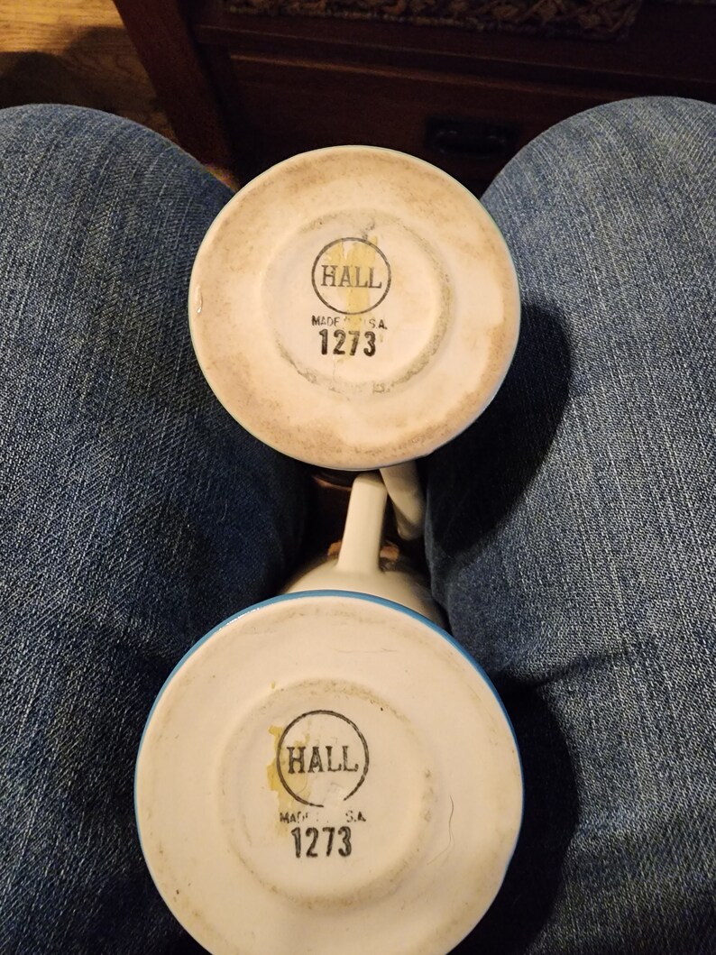 Vintage Hall Pottery Cups - Etsy