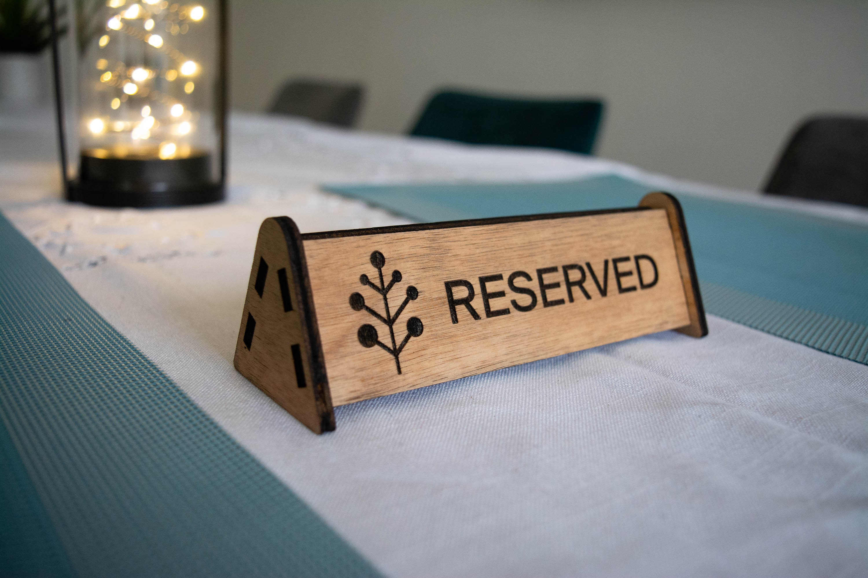 Large Custom Reserved Signs Restaurant Ware Wood Table Sign for Bars ...