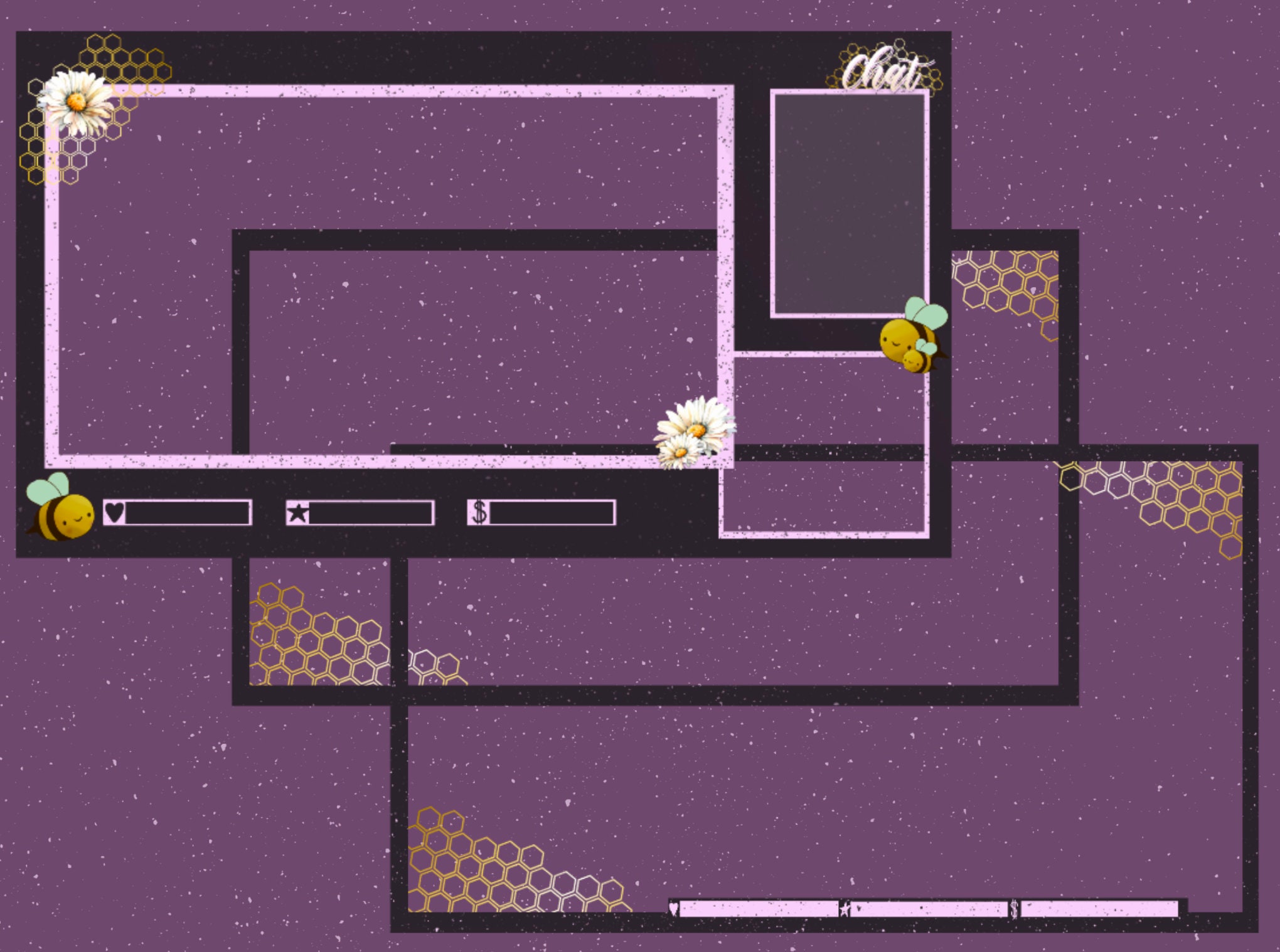 Bumblebee Animated Stream Package/bee/ Flower / Pretty/ Daisy/ Cute ...