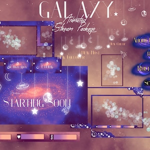 Galaxy Animated Stream Package /galaxy/ Sky / Magic / Moon / Star ...