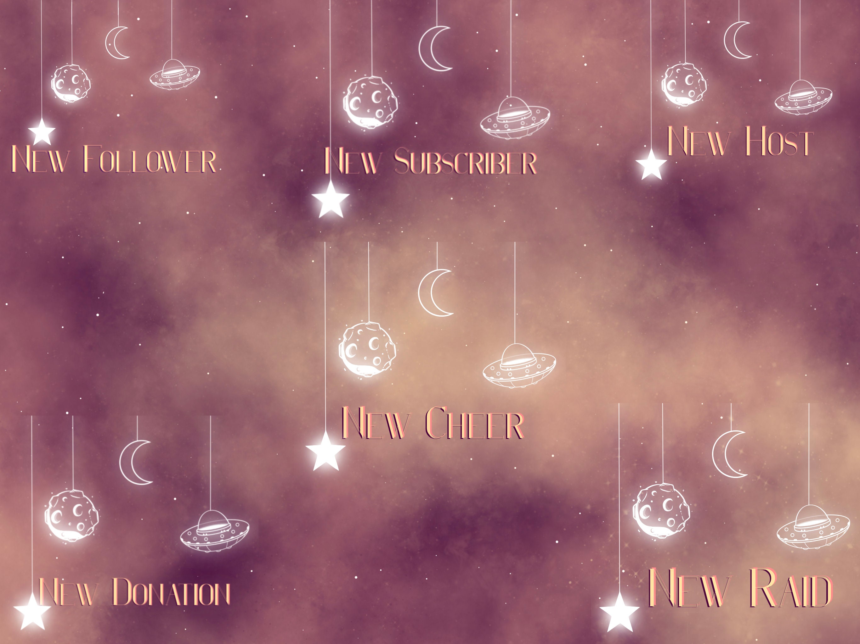 Galaxy Animated Stream Package /galaxy/ Sky / Magic / Moon / Star ...