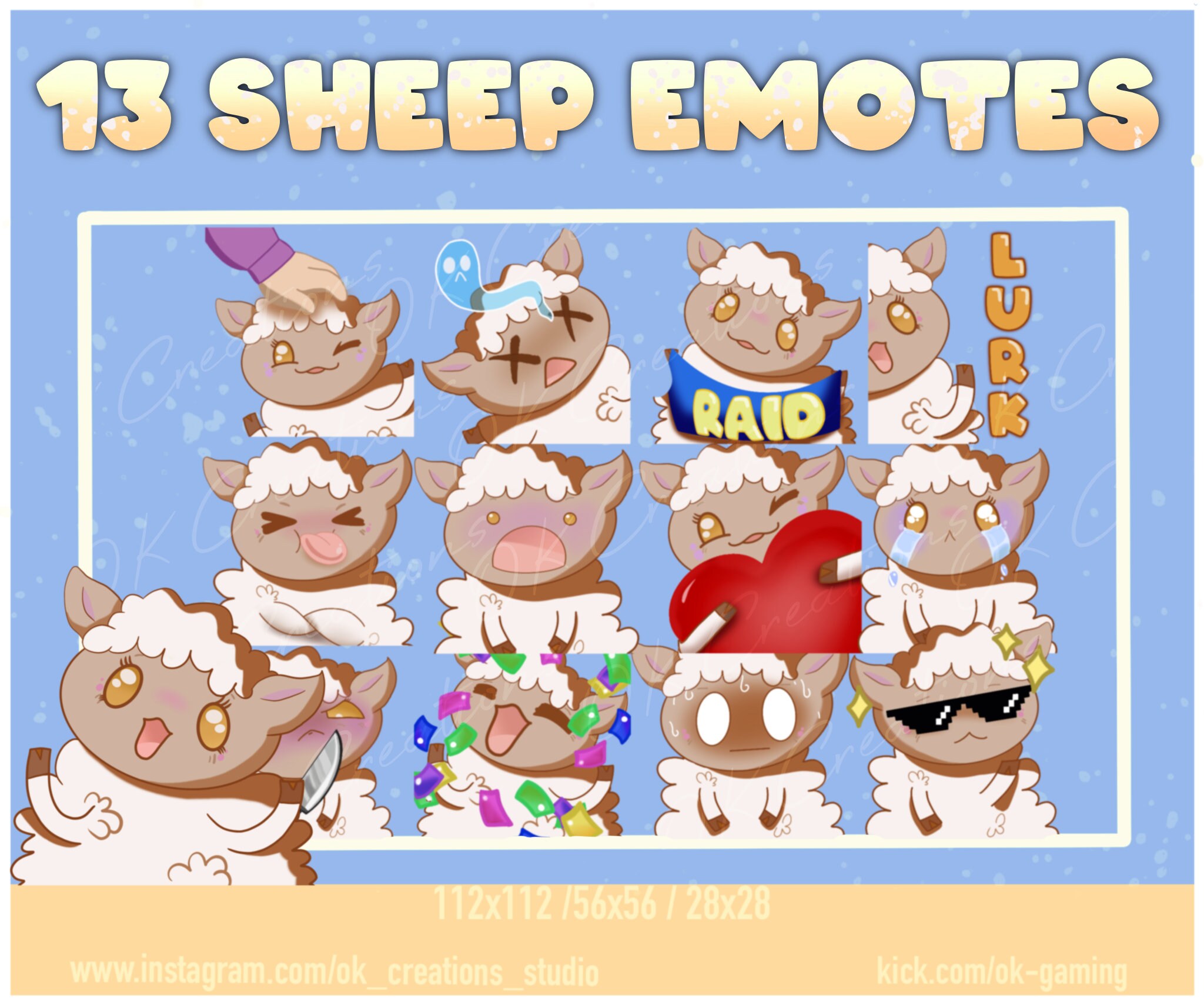 Sheep Emotes, Twitch Sheep Emotes, Sheep Emotes Youtube, Twitch Emotes ...