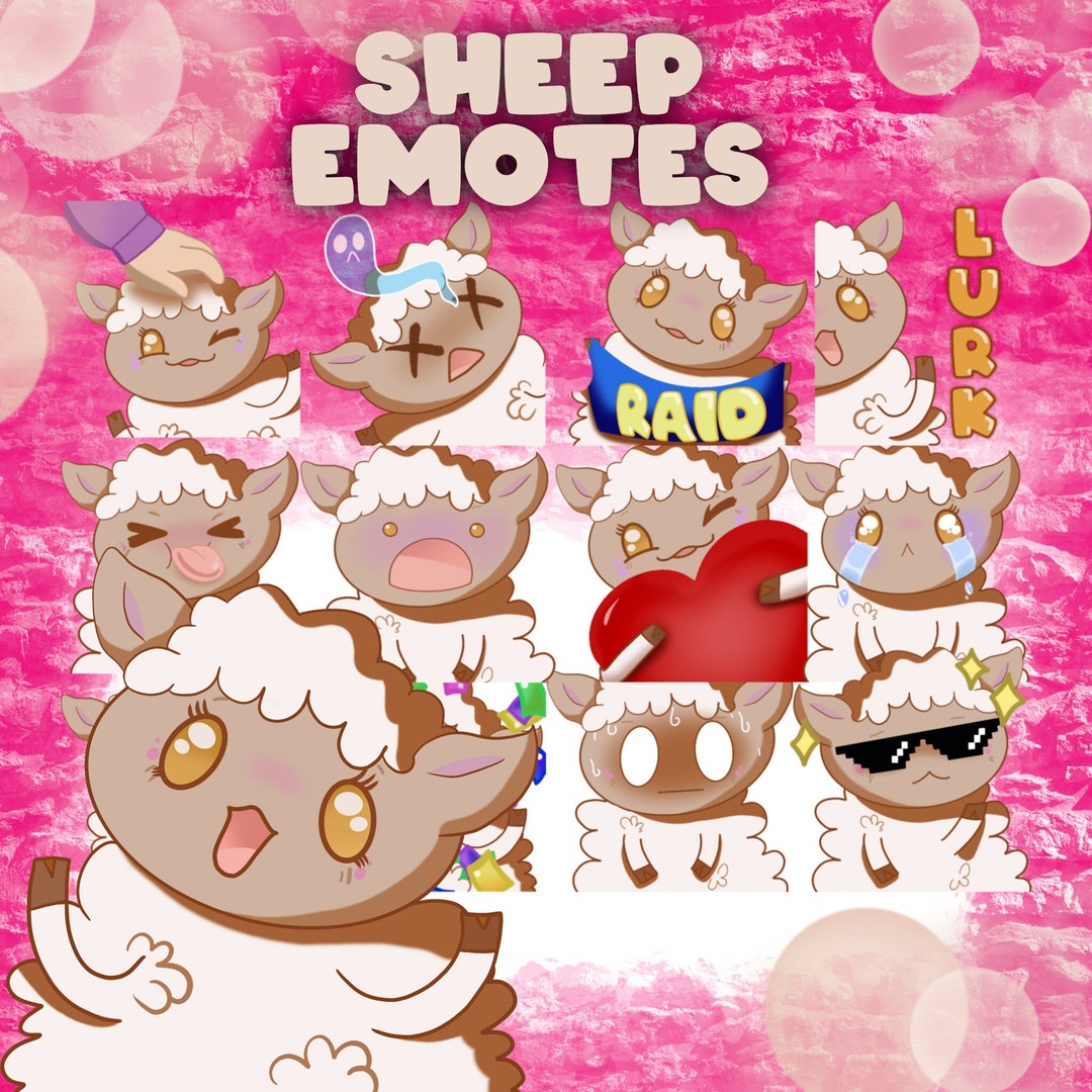 Sheep Emotes Twitch Sheep Emotes Sheep Emotes Youtube - Etsy Australia