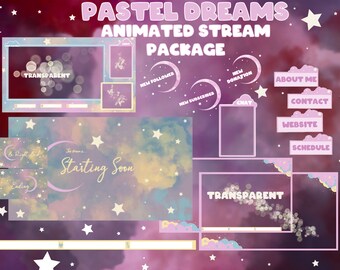 Twitch Stream Package PINK STAR Streamer Graphics Twitch - Etsy