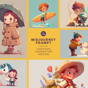 Midjourney Prompt Cartoon Character Design Personalized Art - Etsy