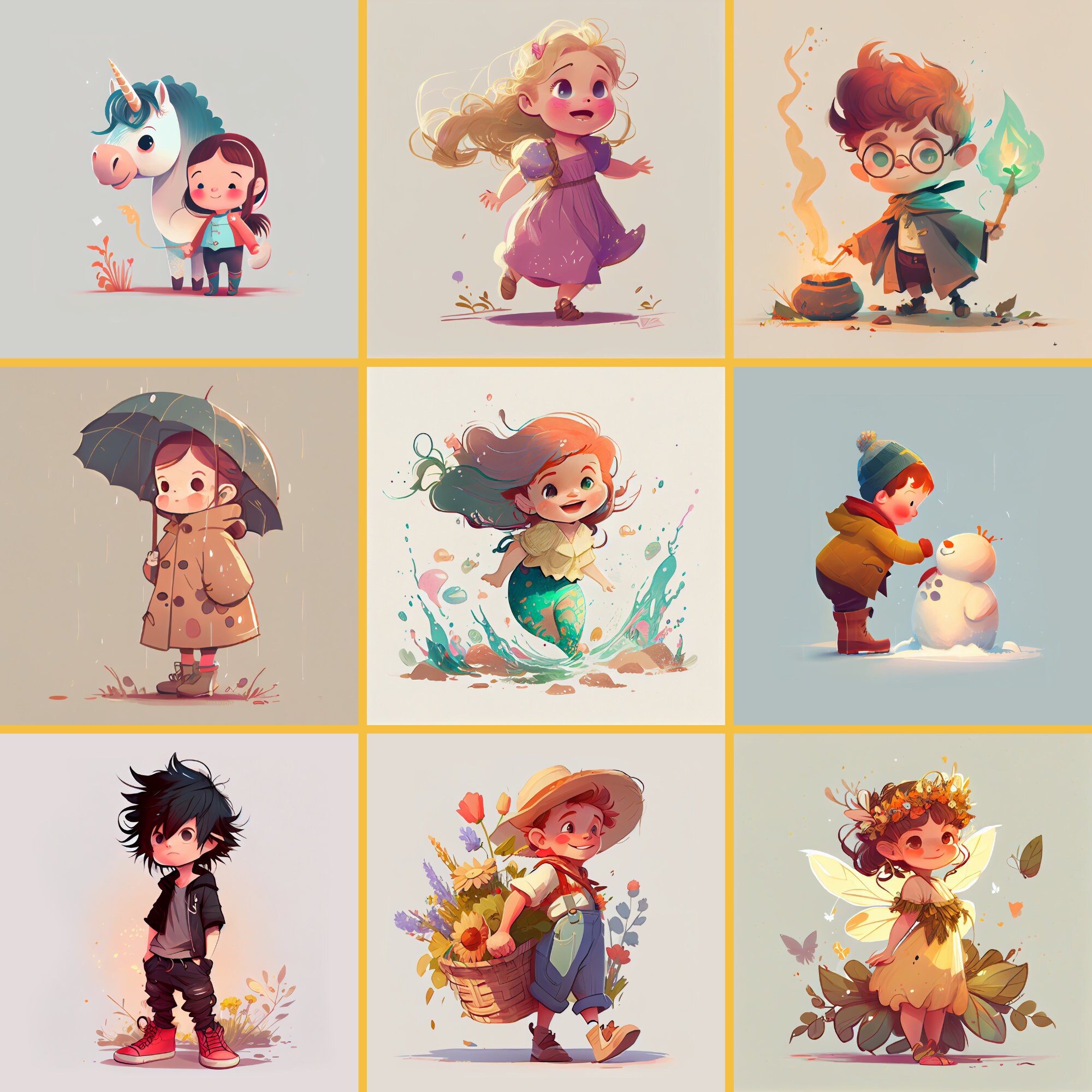 Midjourney Prompt, Cartoon Character Design, Personalized Art ...