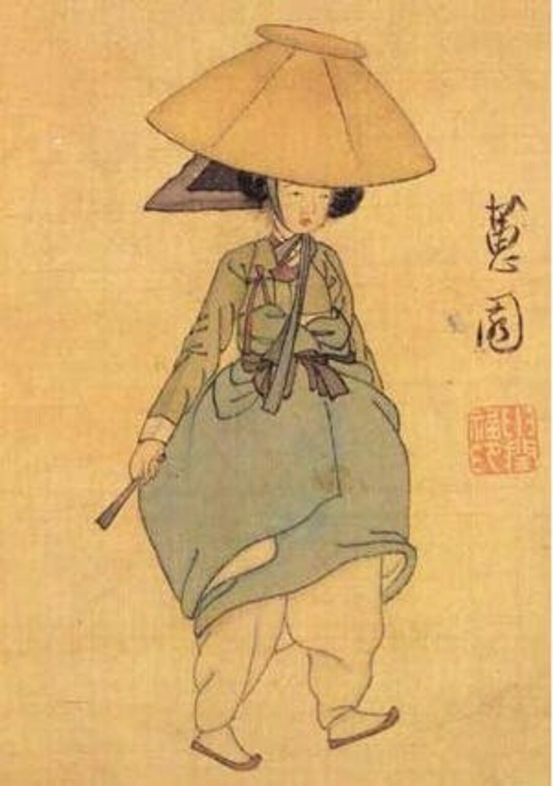 Korean Lady Wearing a Jeonmo Hat - Etsy