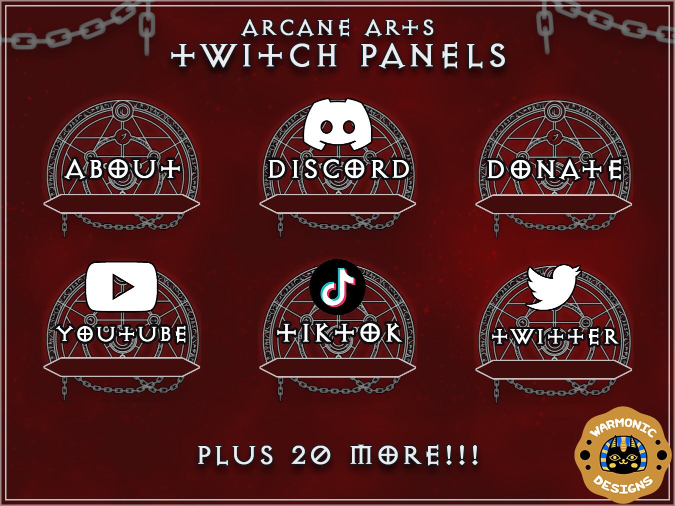Red Magic Twitch Panels Diablo 4 Inspired, Fire, Necromancer, Sorcerer, Mage, Witch, Dark ...