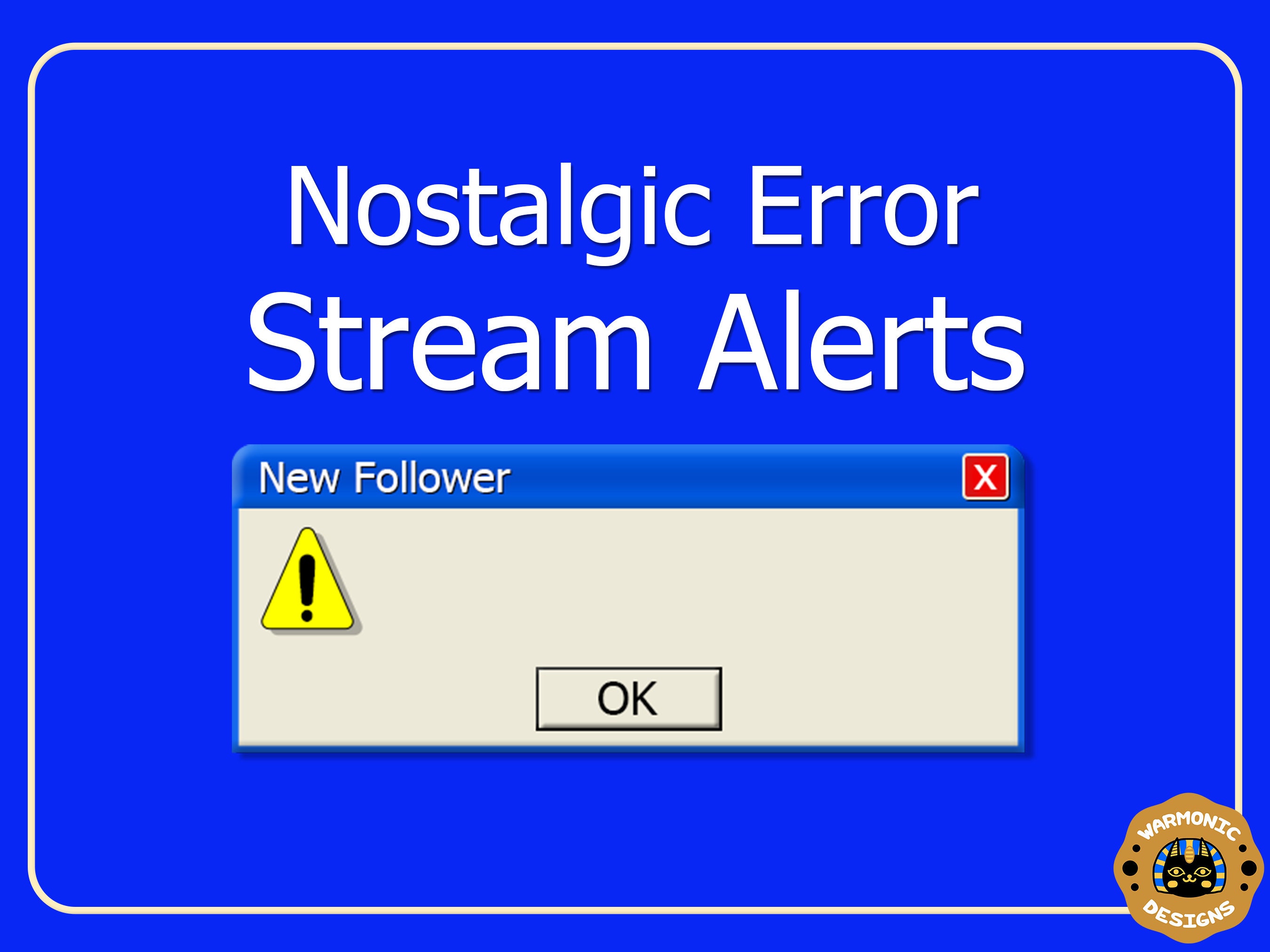 Nostalgic Error Animated Stream Alerts | Twitch, Youtube, Operating ...