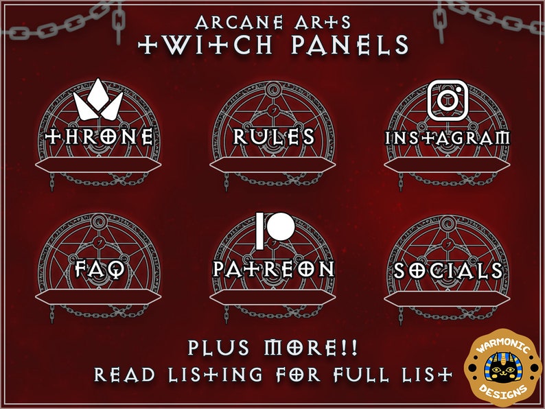 Red Magic Twitch Panels Diablo 4 Inspired, Fire, Necromancer, Sorcerer, Mage, Witch, Dark ...