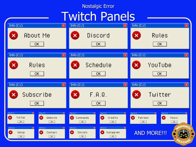Nostalgic Error Twitch Panels | Twitch, Operating System, Aesthetic ...