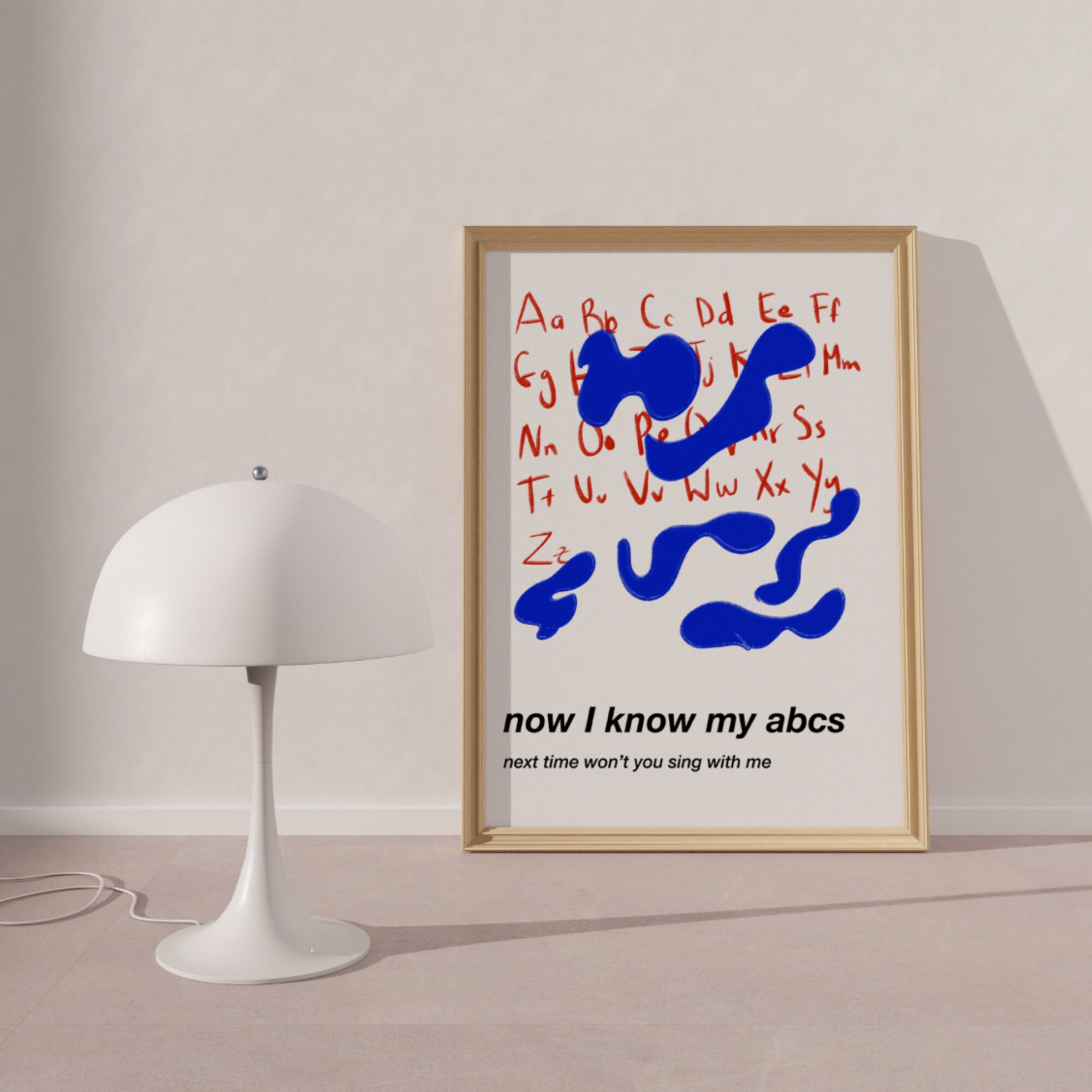 Abcs Poster for Classroom and Kids Room, Alphabet Poster, Abstract ...