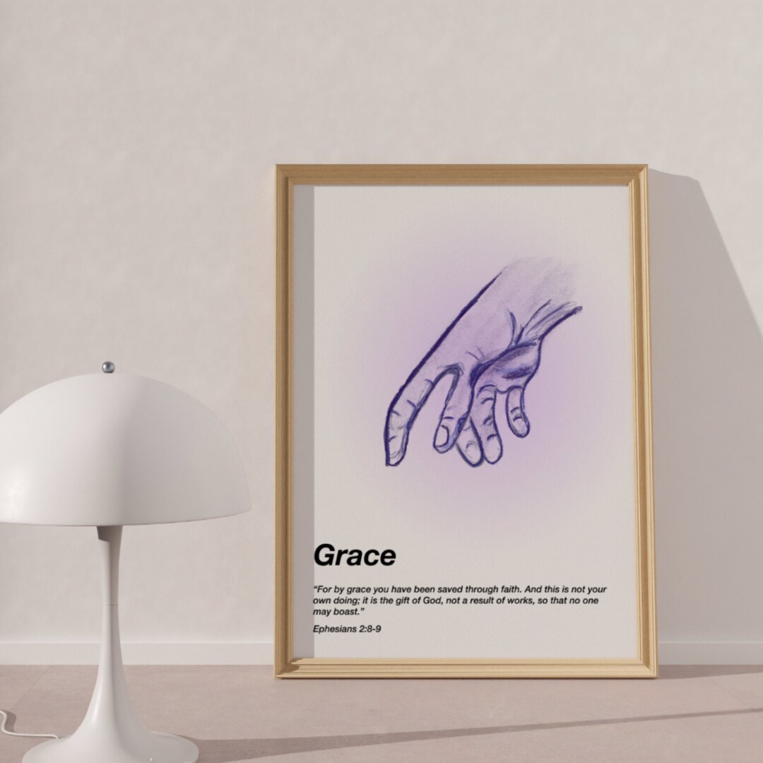 Grace, Christian Wall Print, Instant Digital Download, Inspiring Words ...