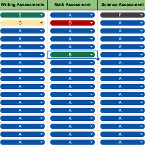 Data Tracker Google Spreadsheet | Grading System Template | Classroom ...