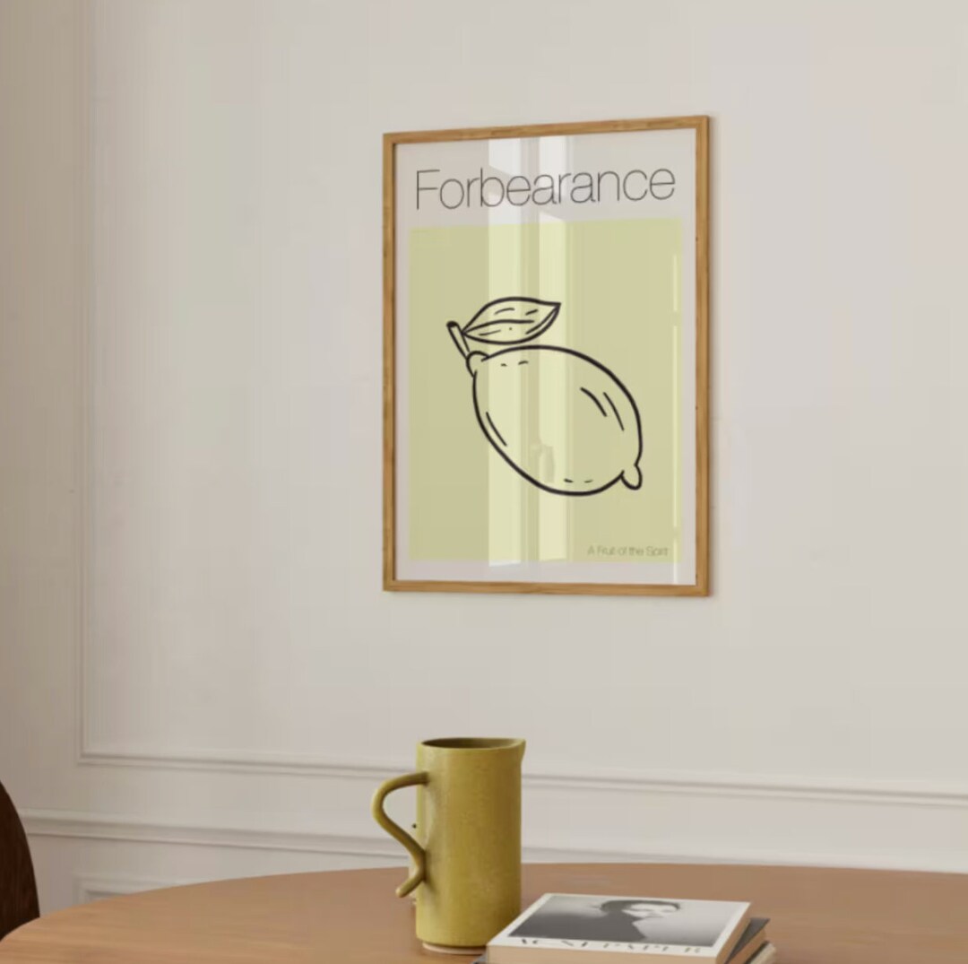 Faith Christian Wall Decor, Fruit of the Spirit, Forbearance, Digital ...