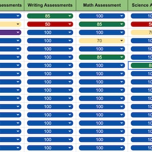 Data Tracker Google Spreadsheet | Grading System Template | Classroom ...