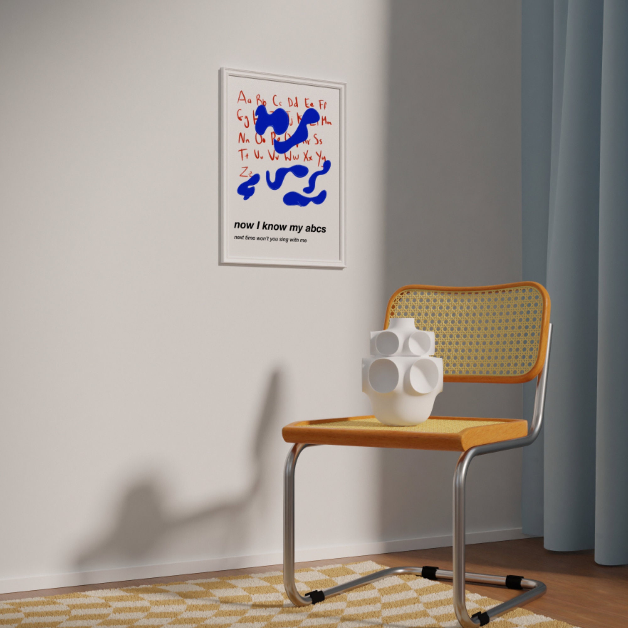 Alphabet Poster, Classroom Wall Decor, Abstract, Nursery Print ...