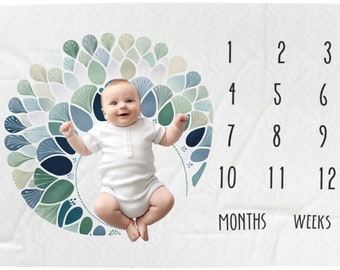 Hunbun Scripture Inspired Baby Milestone Blanket, Gender Neutral, Super ...