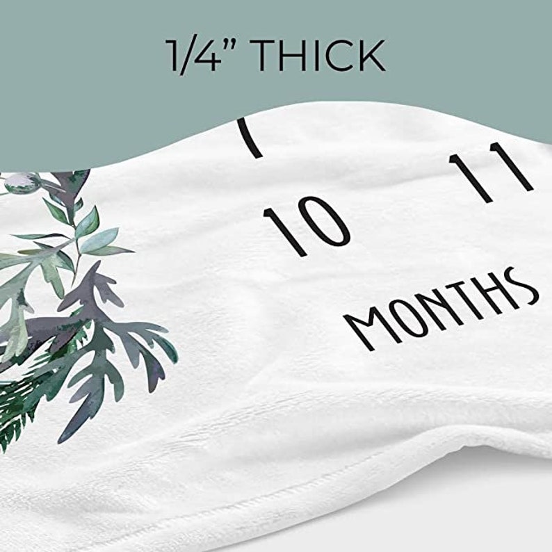 Hunbun Scripture Inspired Baby Milestone Blanket, Gender Neutral, Super ...