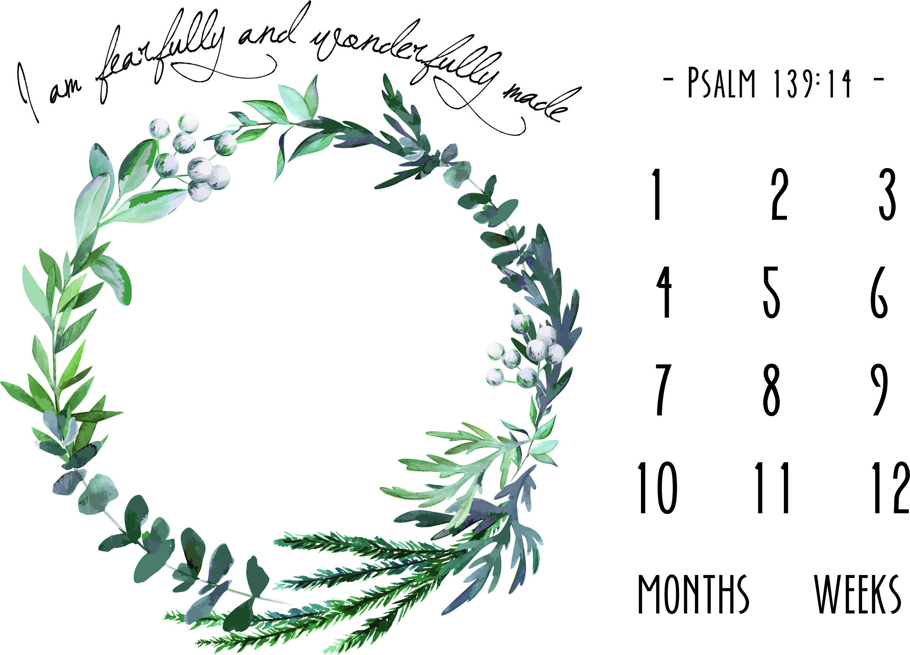 Hunbun Scripture Inspired Baby Milestone Blanket, Gender Neutral, Super ...