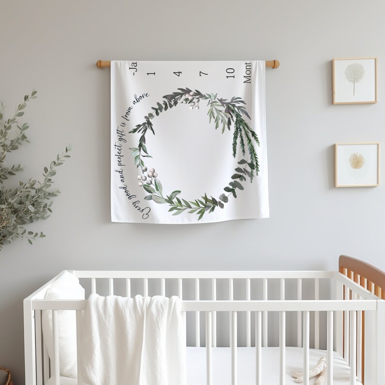 Hunbun Biblical Baby Milestone Blanket, Gender Neutral, Super Soft ...