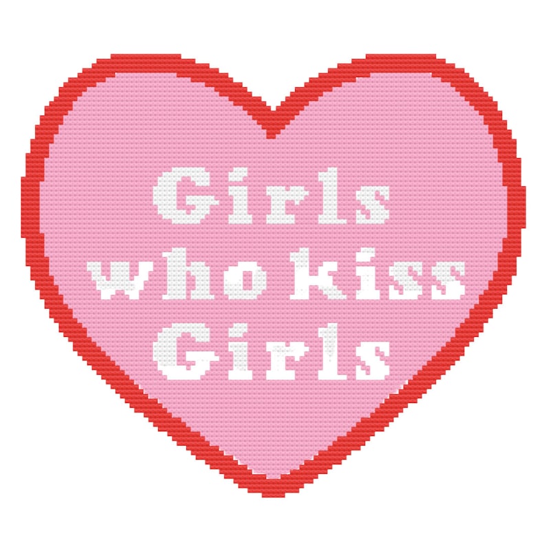 Girls Who Kiss Girls Cross Stitch Pattern / PDF / Printable / - Etsy