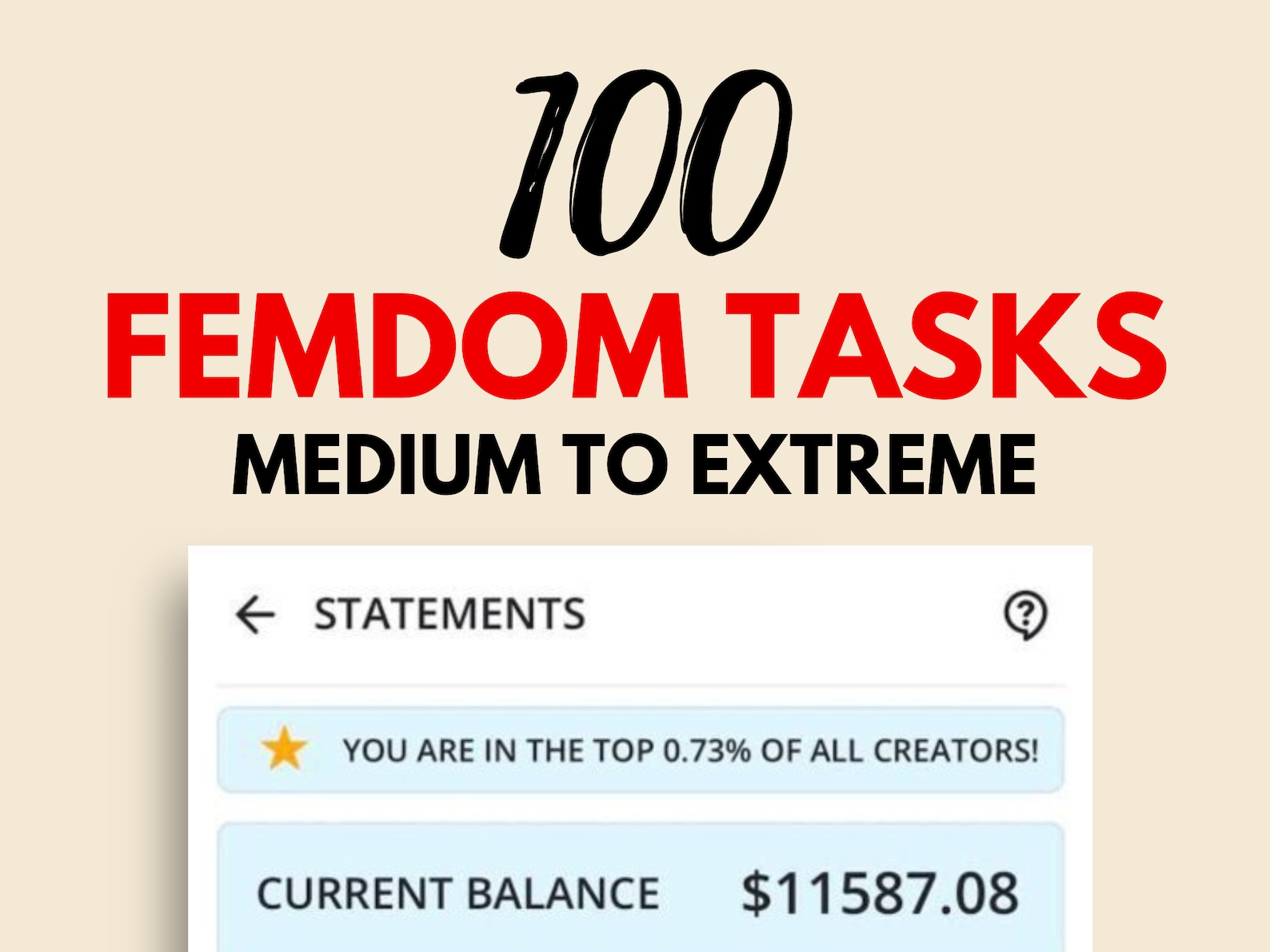 100 Femdom Tasks Femdom Scripts Onlyfans Sexting Adult - Etsy