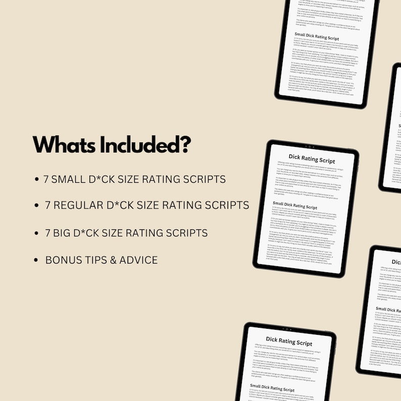 D*ck Rating Scripts | Onlyfans Scripts | Adult Content | Sexting Guide ...