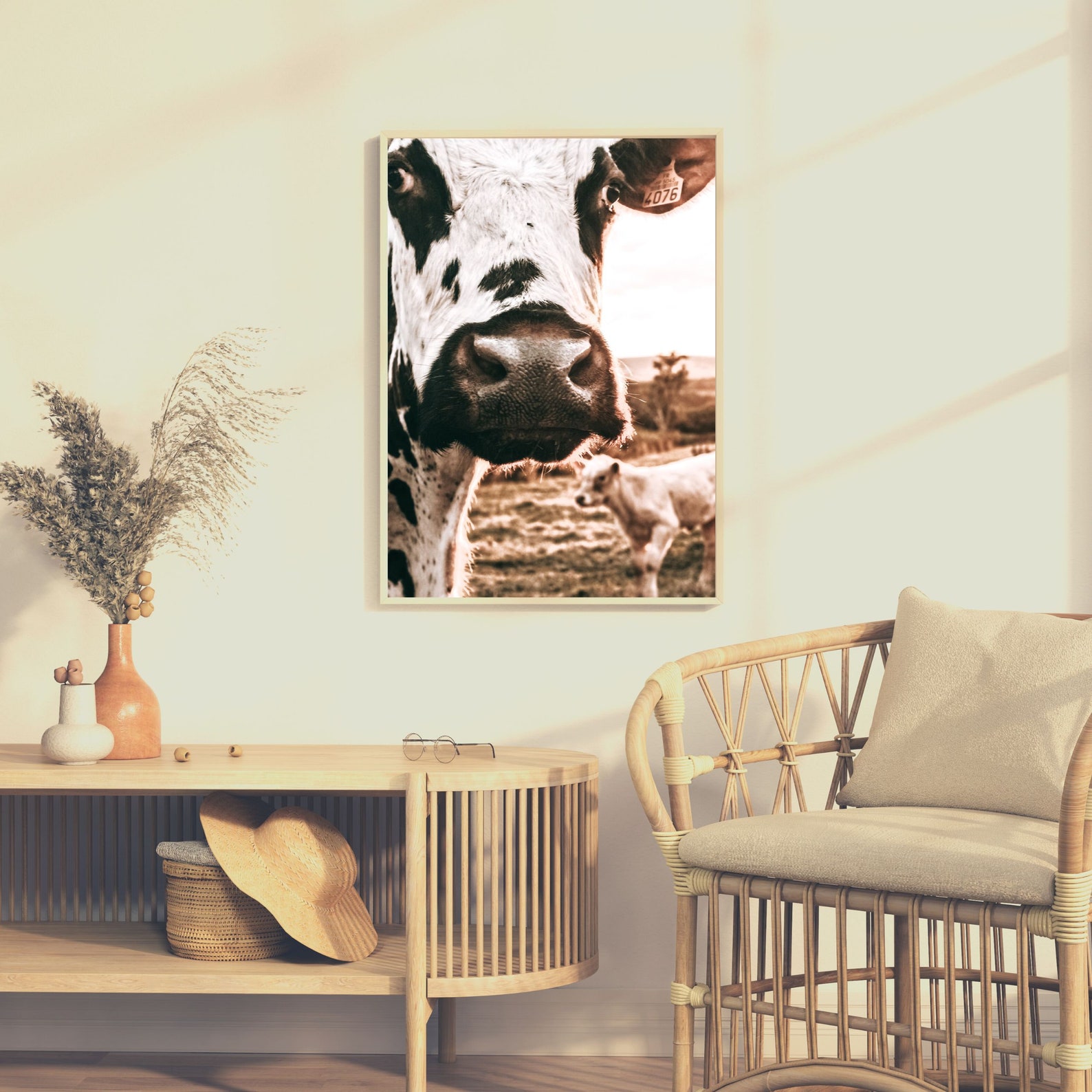 Cow Wall Art Cow Art Print Cow Print Wall Art Hereford Cow Art - Etsy