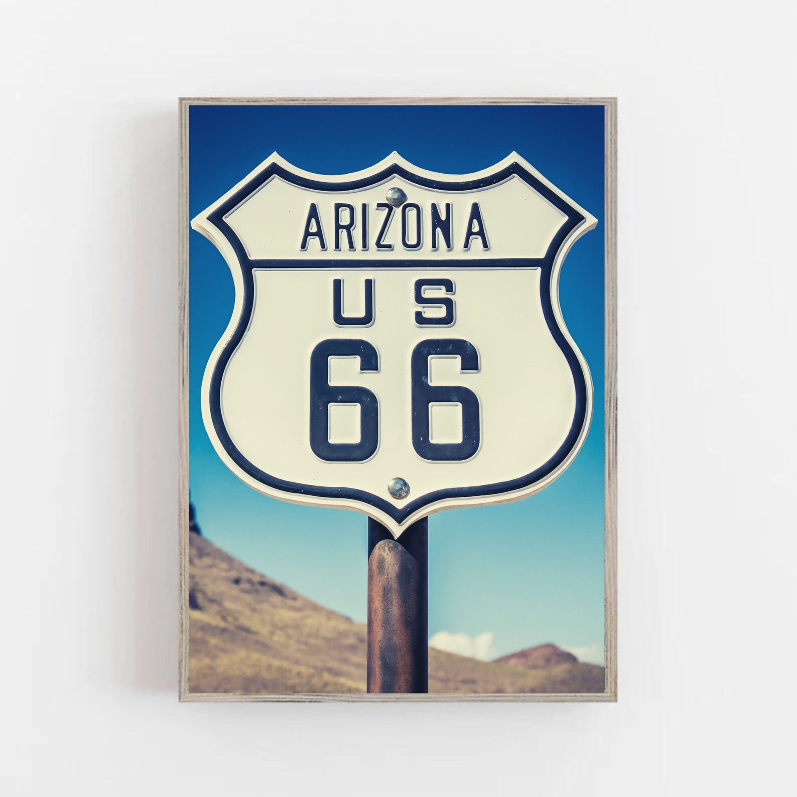 Route 66 Desert Print Set of 6 Arizona Wall Art Cactus Wall Art Boho ...