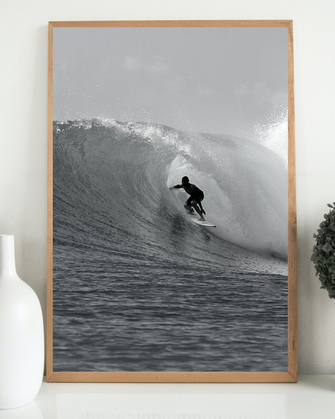 Surfer Wall Art Surfer Print Beach Wall Art Black and White - Etsy