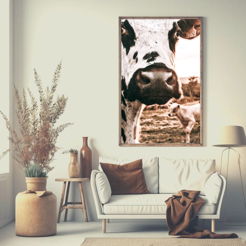 Cow Wall Art Cow Art Print Cow Print Wall Art Hereford Cow Art - Etsy