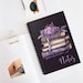 Purple Vintage Book Stack With Purple Flowers Notebook Purple Journal ...