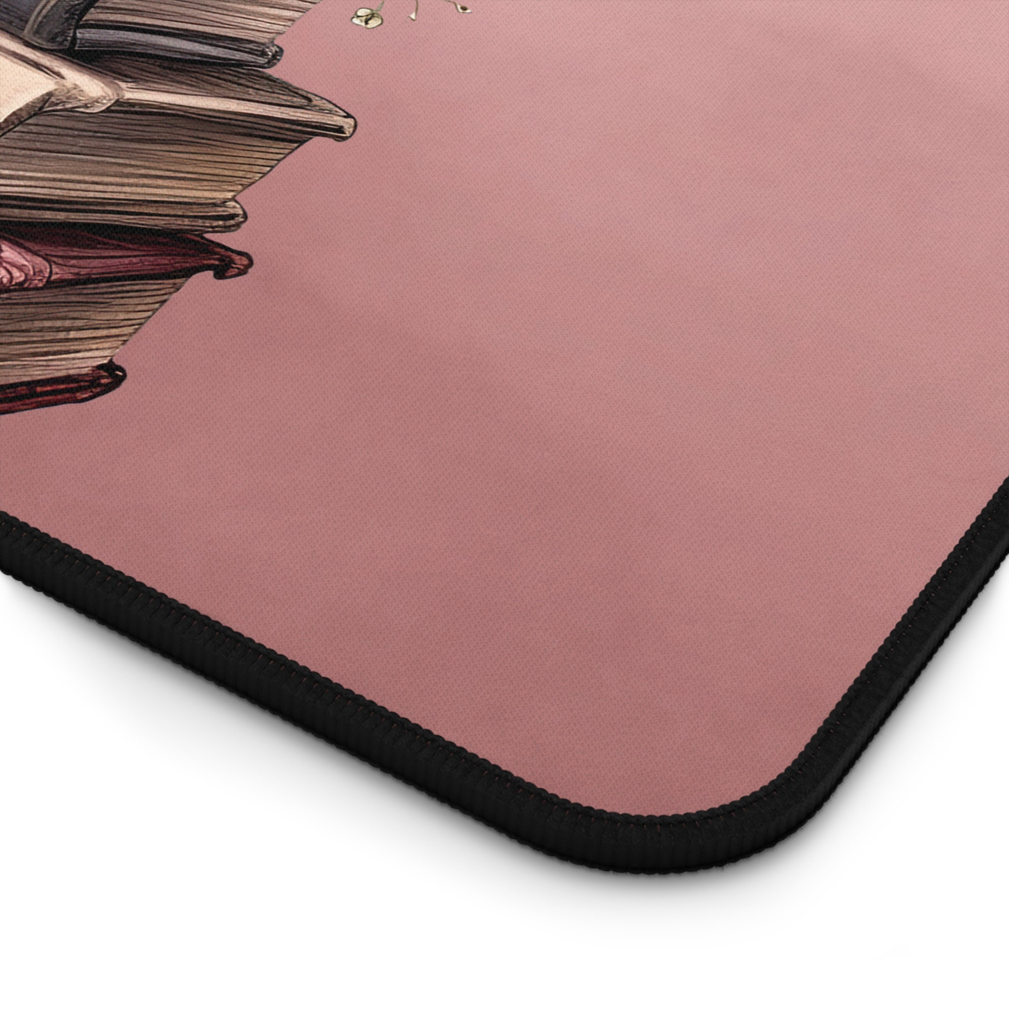 Pink Vintage Inspired Desk Mat 12 in X 18 in Dusty Rose Floral Book ...