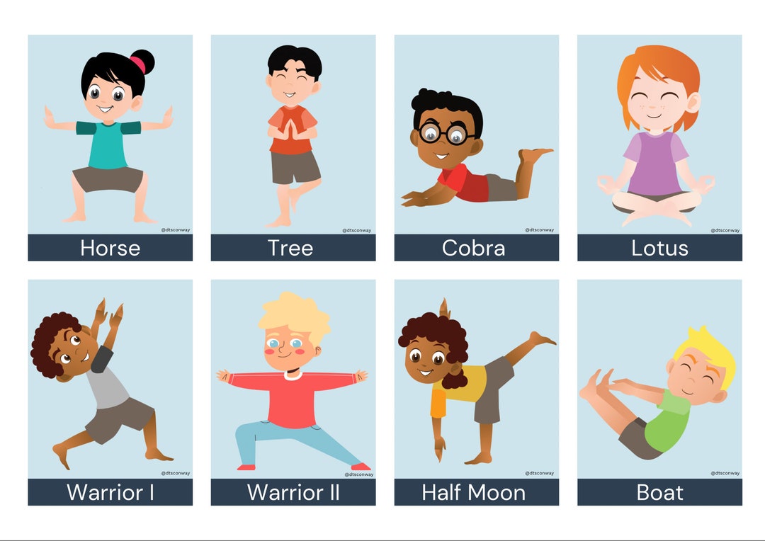 Kid Yoga Poses - Etsy