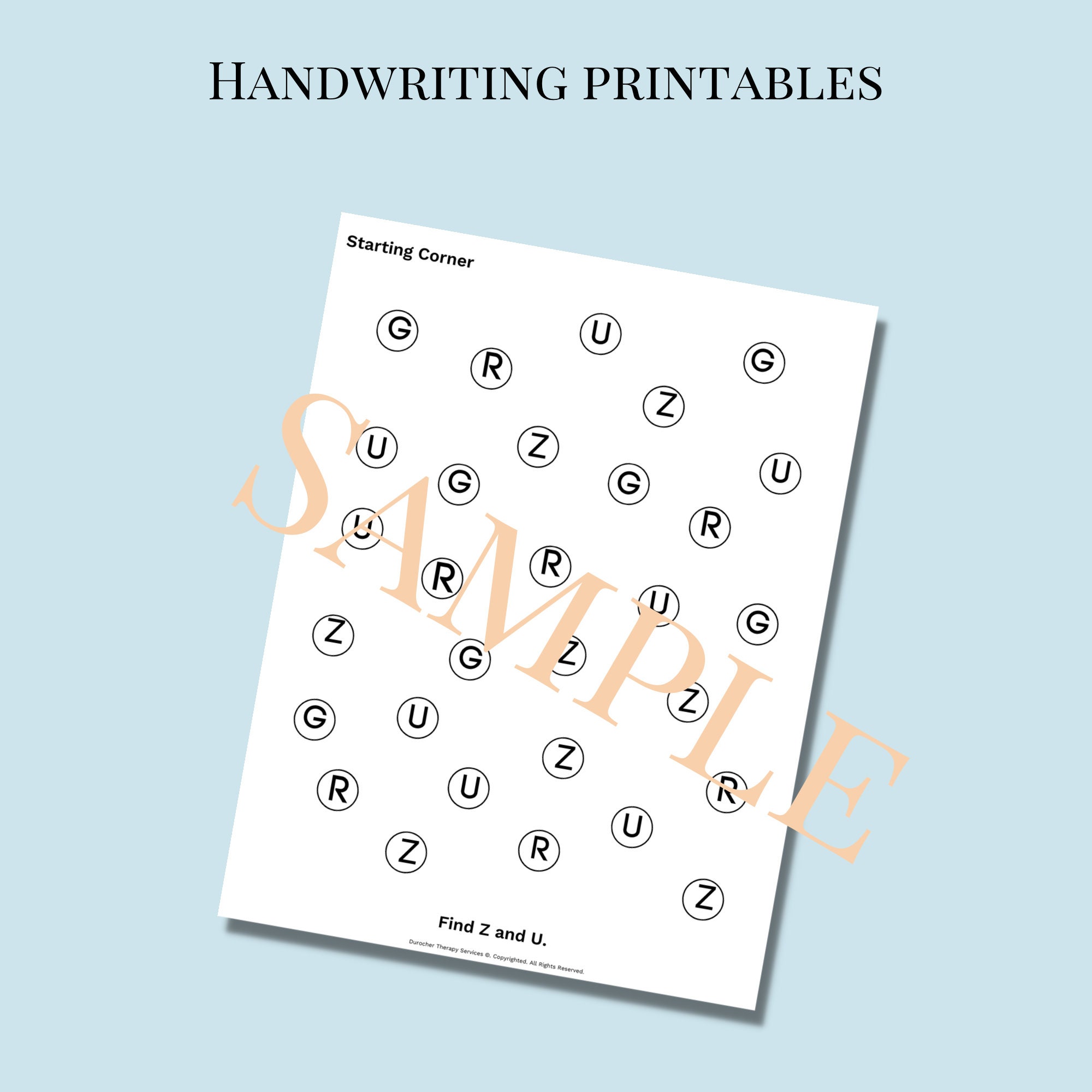 Handwriting Without Tears Inspired Handwriting Curriculum - Etsy