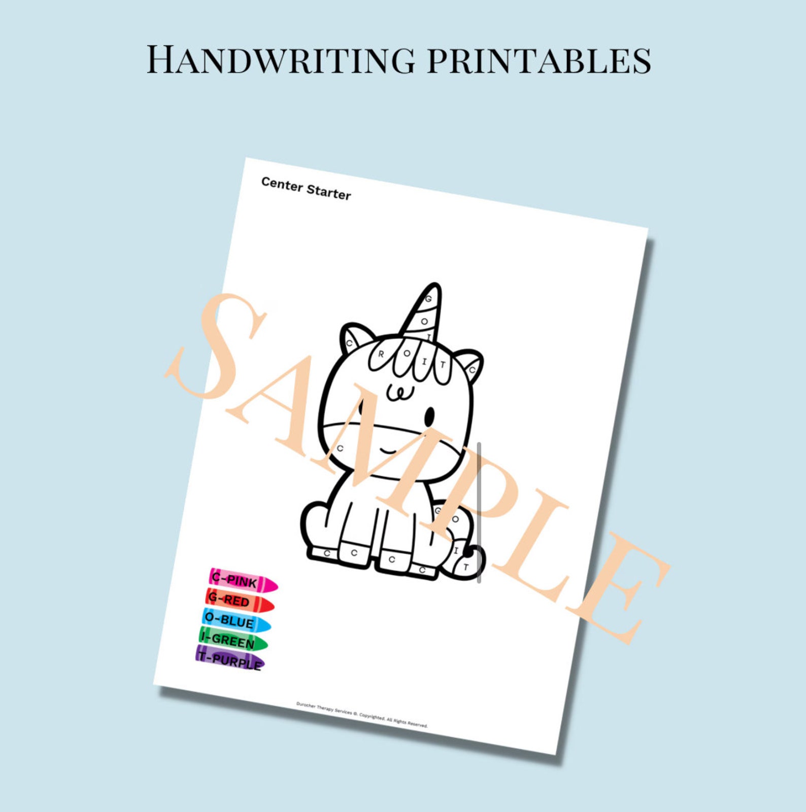 Handwriting Without Tears Inspired Handwriting Curriculum - Etsy