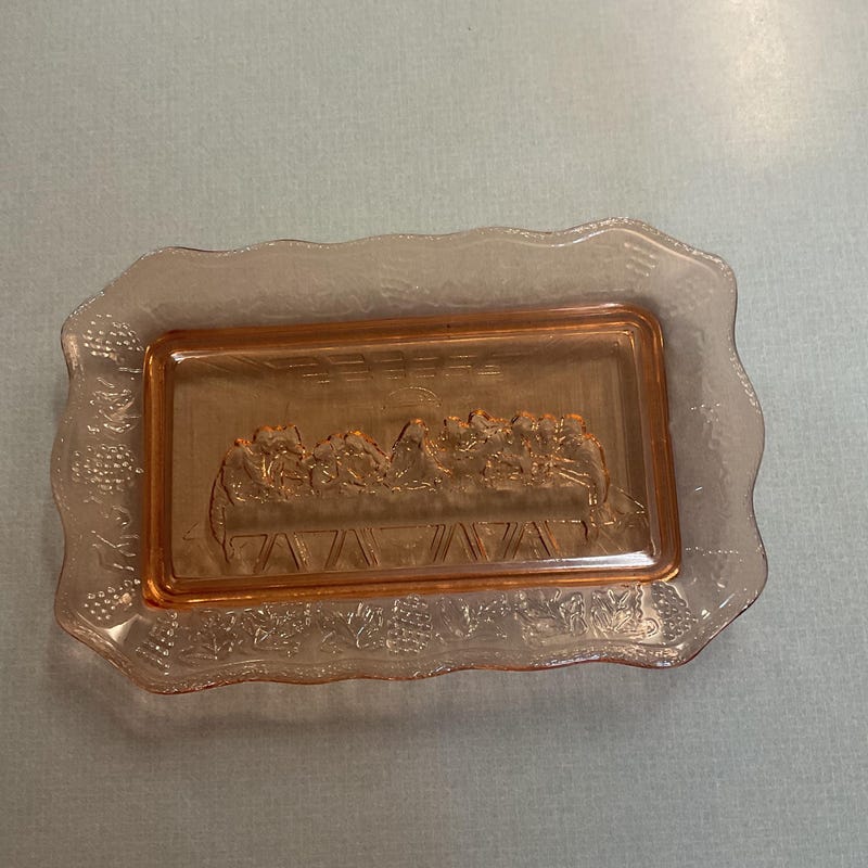 Pink Glass Tray - Etsy