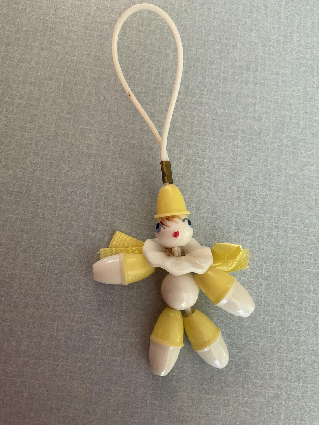 Vtg Hard Plastic Baby Crib Toy / Yellow and White/ 50s / Hand Painted ...