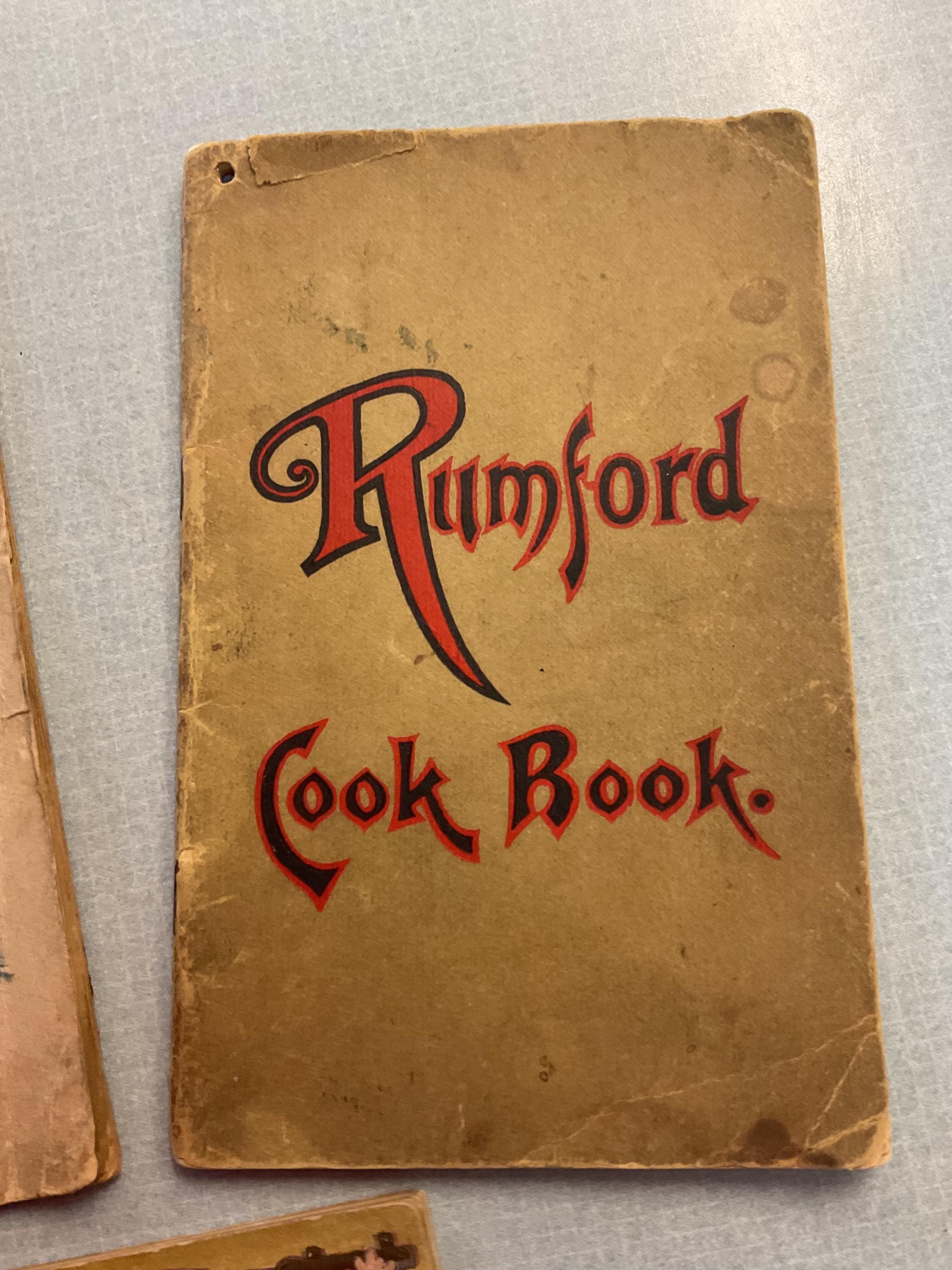 Early 1900s Set of 3 Cookbooks, Yacht Club , Choice Recipes & Rumford ...