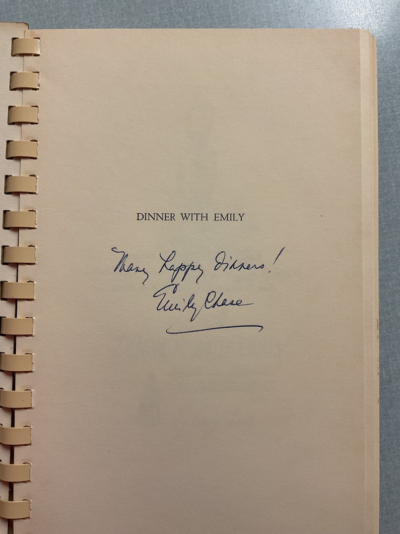 1968 - Dinner With Emily ; Menus and Recipes for Delectable Meals by ...