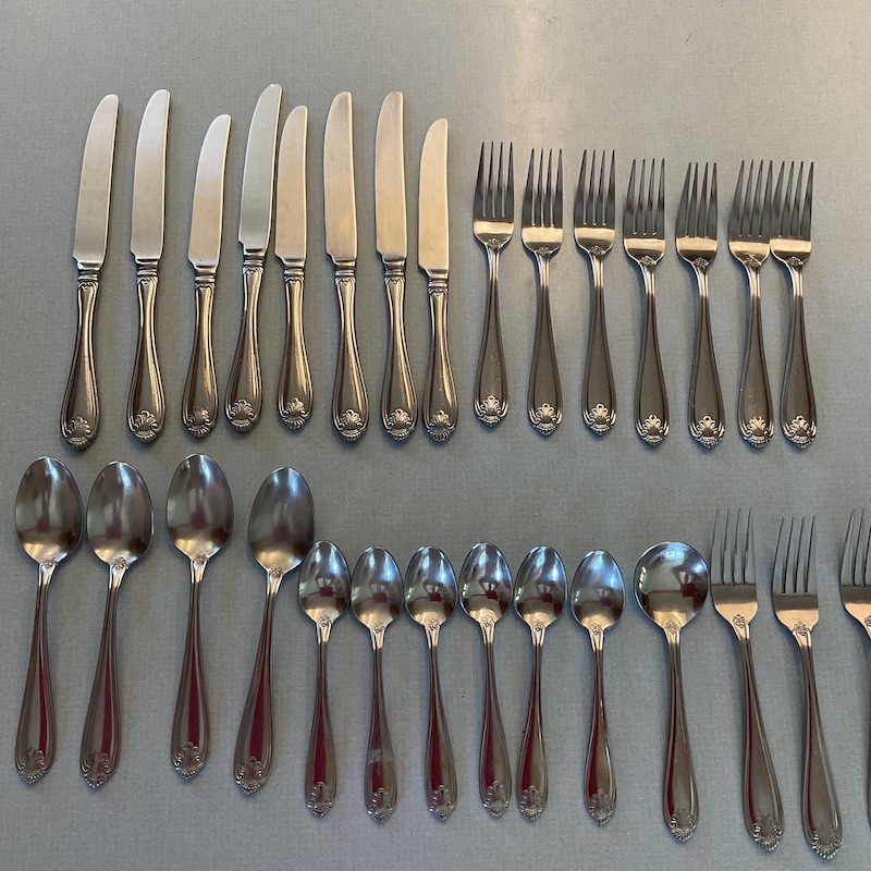 Korean Stainless Flatware Set - Etsy