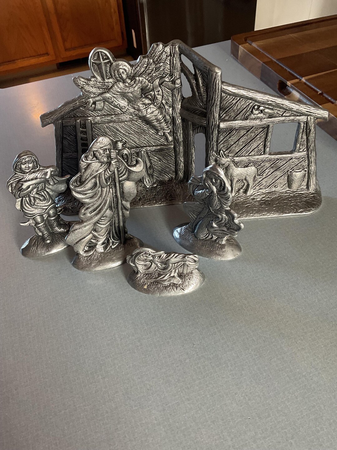 5 Piece Carson Nativity Set ,pewter, - Etsy
